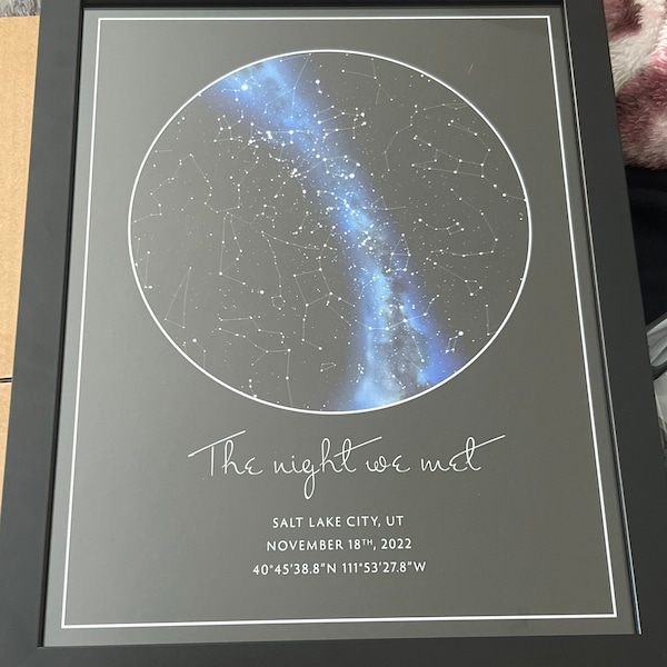 Customized Star Poster, Realistic Night Sky Map, Personalized Star Map ...