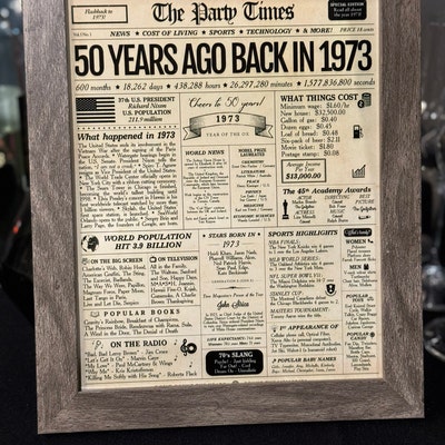 Class of 1973 NEWSPAPER Poster, 1973 Class Reunion, High School Reunion ...