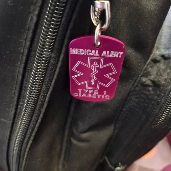 Medical Alert Id Tag Custom Engraved Aluminum Round 20mm - Medical ...