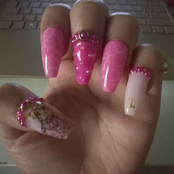 Cry Baby Nails Cry Baby Coffin Nails Nails Cute Nails Press on Nails ...