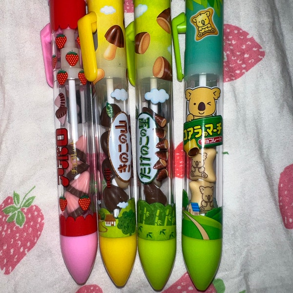 Meiji Snacks Japan Moving Charm Mascot Ballpoint Pen APOLLO Chocolate ...