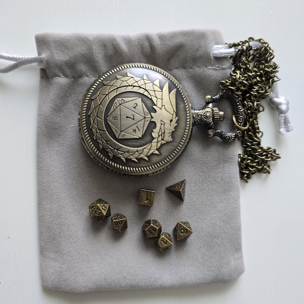 Custom Pocket Watch Dice Tray - Roman Style Pocket Watch Shell, Metal ...
