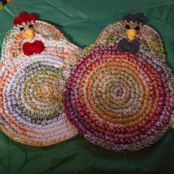 Easter Chicken Crochet Hot Pad-trivet-potholder-kitchen Decor - Etsy