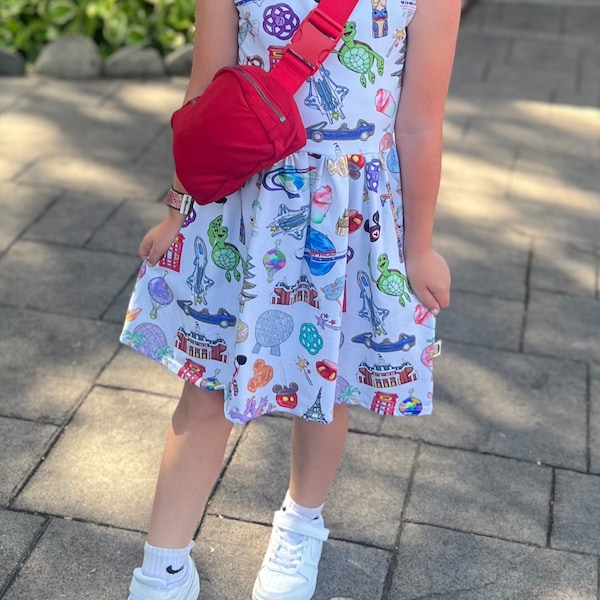 Girls Epcot Dress, Kids Disney Dress, Girls Disney Dress, Girls Epcot ...