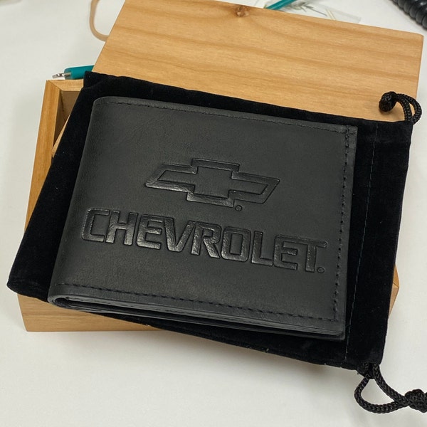 Chevrolet Bowtie Wallet/ Black Chevy Bifold Wallet - Etsy