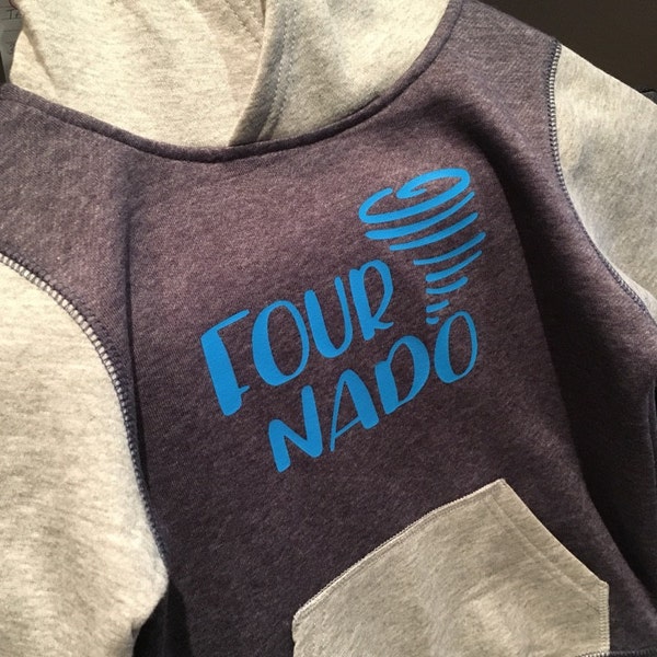 Fournado Svg File - Four Nado Saying T Shirt Design - 4th Birthday ...