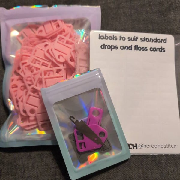 MIDI Floss Thread Drops With Label Tag Slot | Cross Stitch, Embroidery ...