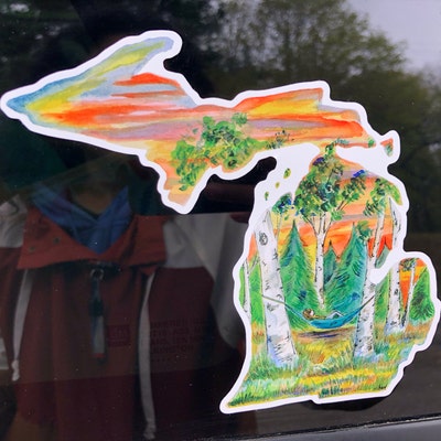 Michigan Vinyl Sticker Michigan State Decal Michigan Car - Etsy