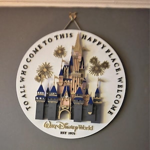 It's A Small World Sign Small World Clock Face Fantasyland Decor Disney ...
