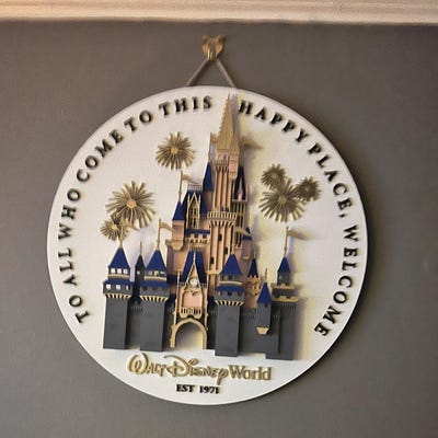 It's A Small World Sign Small World Clock Face Fantasyland Decor Disney ...