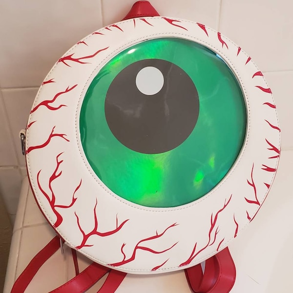 Gothic Eyeball Halloween Ita Bag // Vegan Leather Enamel Pin Purse ...