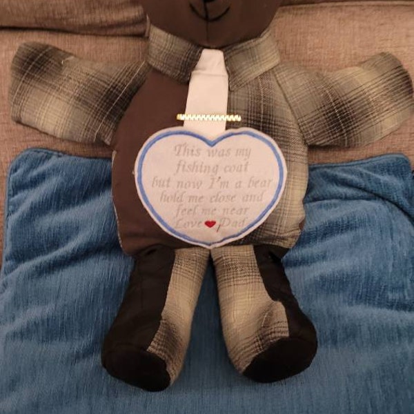 Heart Memory Patch, Silver Embroidered Memory Pillow Patch, Embroidered Memory Message Patch ...