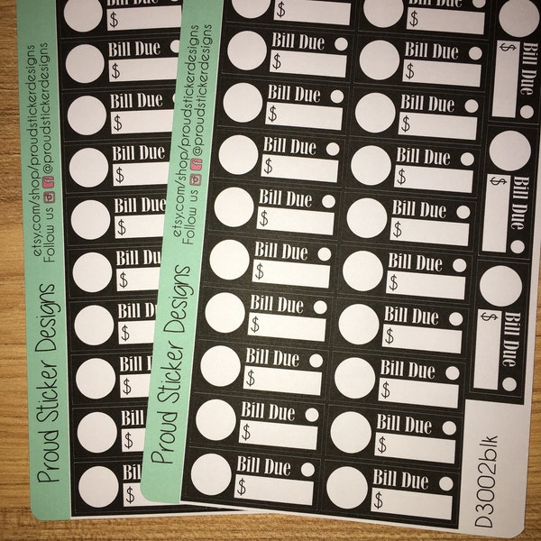 Bill Due Boxes - Etsy