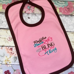 Embroidery design 5x7 Ruffles bows and BLING it's my Thing | Etsy