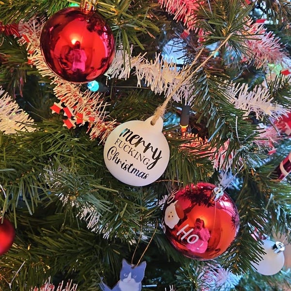Rude Baubles | Funny Offensive Bauble | Swear Words | Secret Santa ...