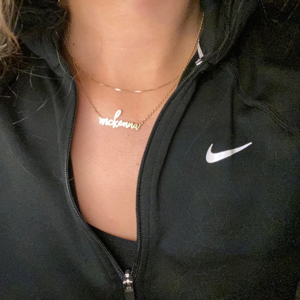 Custom CURSIVE Name Necklace - Model2 - Handwriting Personalised ...