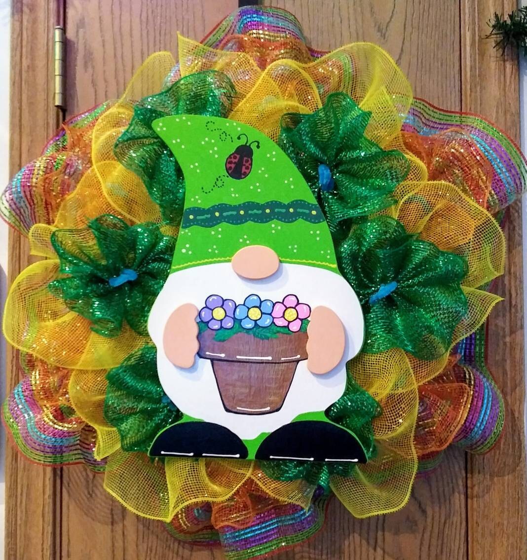 SPRINGTIME GNOME SIGN Wall Art Door Hanger Plaque Holiday | Etsy