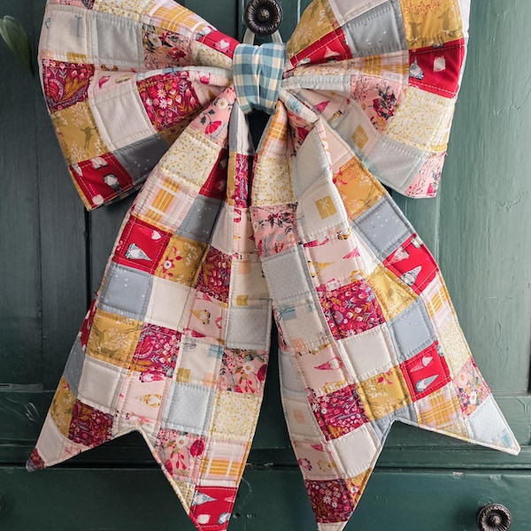 Patchwork Quilted Bow Sewing Pattern PDF • Confident Beginner • Scrap ...
