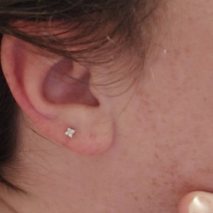 14K Solid Gold Teardrop Rook Earring Dainty Rook Piercing Eyebrow ...