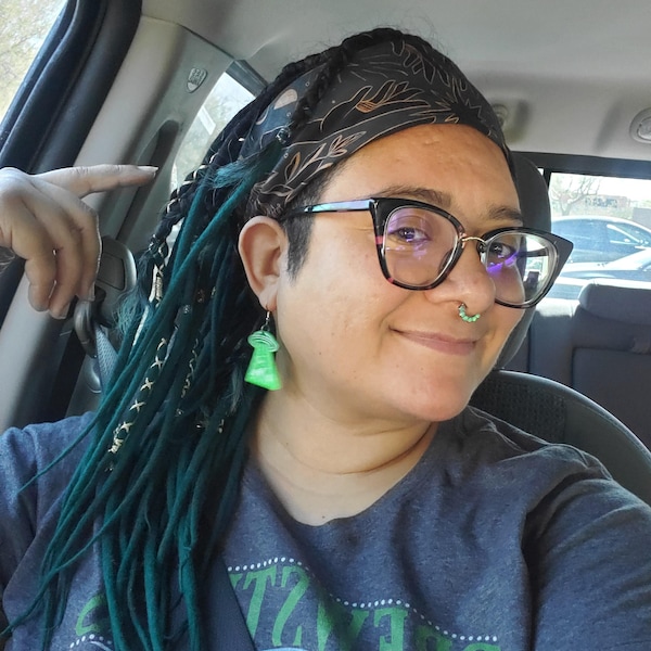 Double Ended Wool Dread Extensions Bohemian Dreads Dark Brown Emerald ...