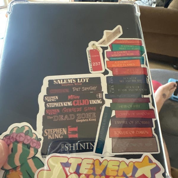 SJM Universe Book Stack Vinyl Sticker, Water Bottle Laptop Kindle Decal ...