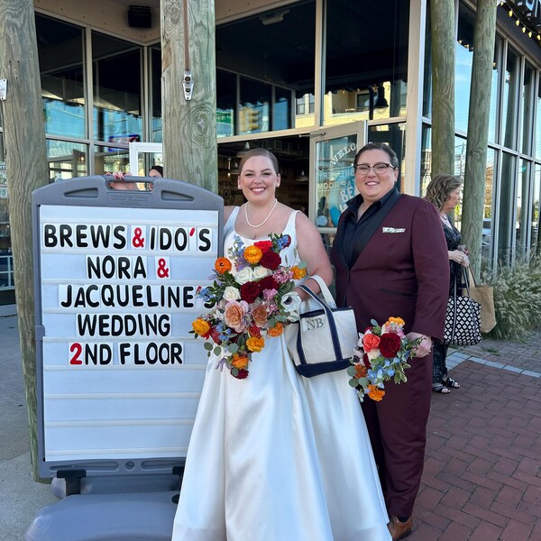 Mini Canvas Tote, Small Custom Bag, Bridal Party Gift, Monogram Canvas ...