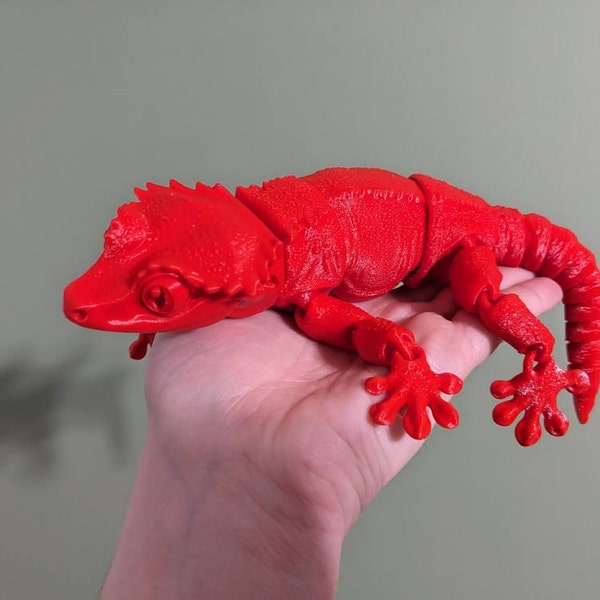 Crested Gecko Digital .STL File for 3d Printing, Articulated Fidget ...