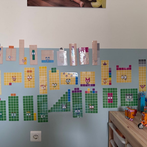 Numberblocks Face Stickers 1-19 Instant Download PDF / PNG - Etsy