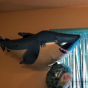 Jumbo Shark Balloons/shark Balloons/under the Sea Party/under | Etsy