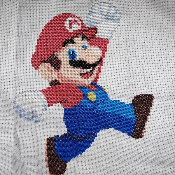 Super Mario Cross Stitch Pattern PDF, Embroidery Chart, Cute Nursery ...