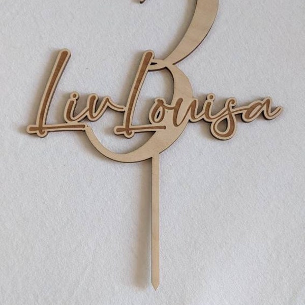 Number 1-99 Caketopper With First Name Cake Topper Cake Topper Cake ...
