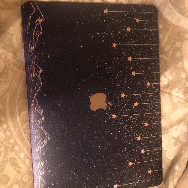 MacBook Case Stars Dark Night Pro 13 2019 Mountains Silver Glitter Pro ...