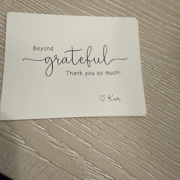 Beyond Grateful Thank You | Thank You Cards With Name | From the Desk ...