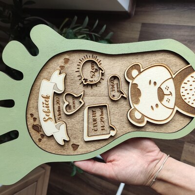 Footprint Birth Sign Svg, Baby Announcement Stats Bundle Props, Birth ...