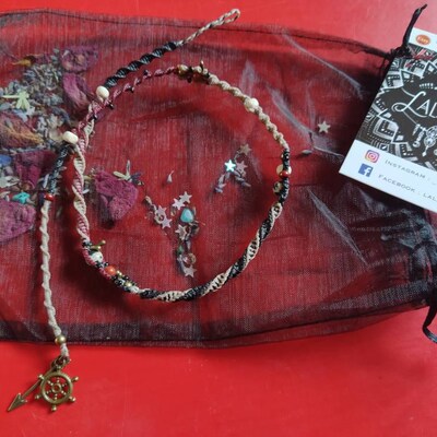 Bijoux de cheveux en macramé avec pierres et 3 attaches amovibles Ateba ...