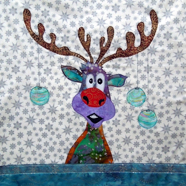 Reindeer Applique Pattern: Christmas Quilt Block (PDF Pattern) - Etsy