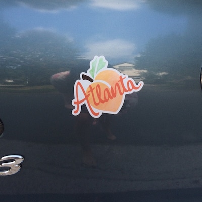Atlanta Sticker, Atlanta Peach Sticker, Vinyl Sticker, Laptop Sticker ...