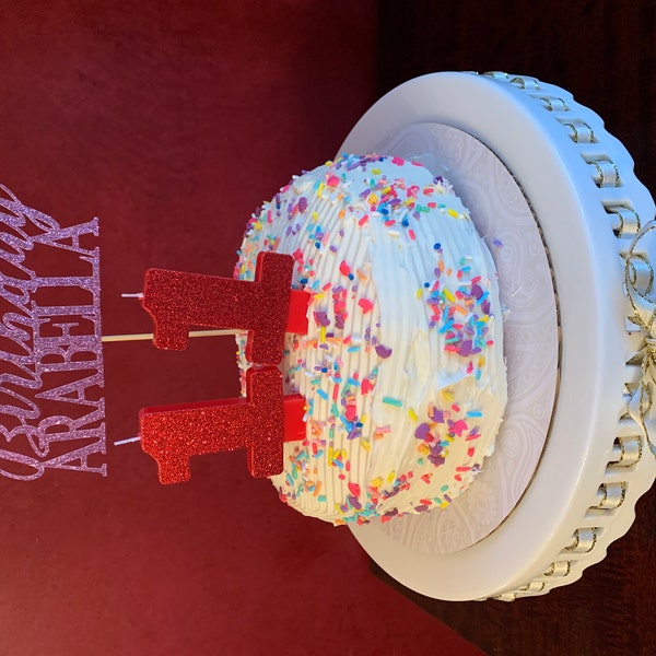 Any Number!, Custom Birthday Cake Topper, 11 Cake Topper, Happy 11th ...
