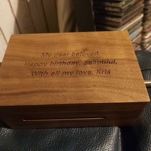 Custom Song & Laser Engraved Music Box Personalized Engraved Design ...