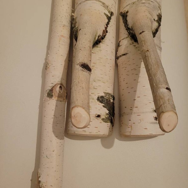 Natural Birch Branch Rustic Curtain Rod Driftwood Curtain Rod Wood ...