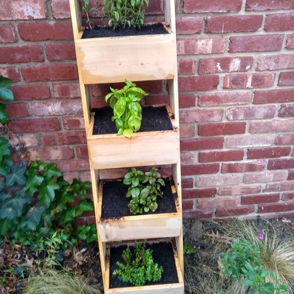 Vertical CEDAR Planter Box Ladder, 24 Sizes! - Etsy