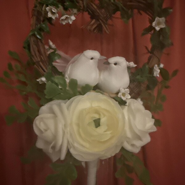 White Peony Cake Topper, Rustic Cake Decor, White Cake Decor ...