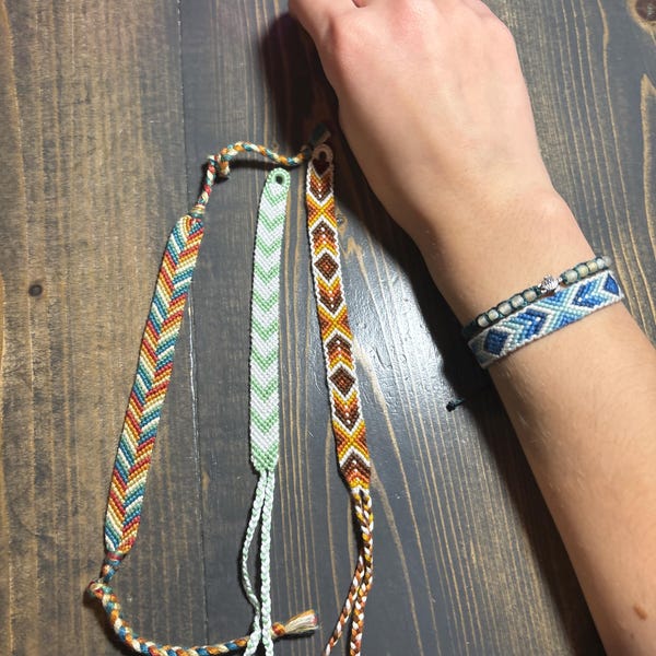 Handmade Friendship Bracelet | VSCO Bracelet | Chevron Bracelet ...