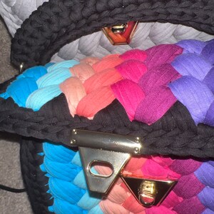 Multi Color Bag/hand Woven Bag/crochet Bag/knitted Bag/colorful Bag ...