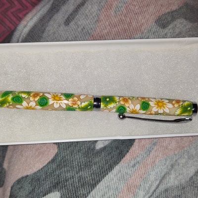 Floral Custom Pen Refillable Pen Custom Design Gel Pen Greenery Flower ...