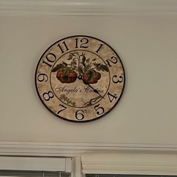 Personalized Italian Kitchen Clock - Etsy