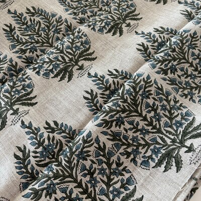 Handloom Linen Fabric Designer Indian Hand Block Print Heavy Fabric ...