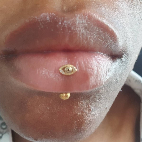 16G Evil Eye Eyebrow Ring/rook Barbell/curved Barbell/rook Earring/rook ...