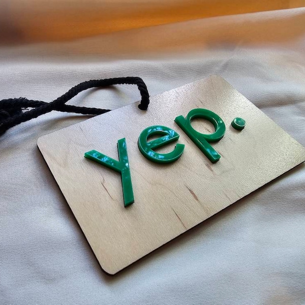 Do Not Disturb Yep Nope Sign Work Wood and 3d Acrylic Letters Door ...