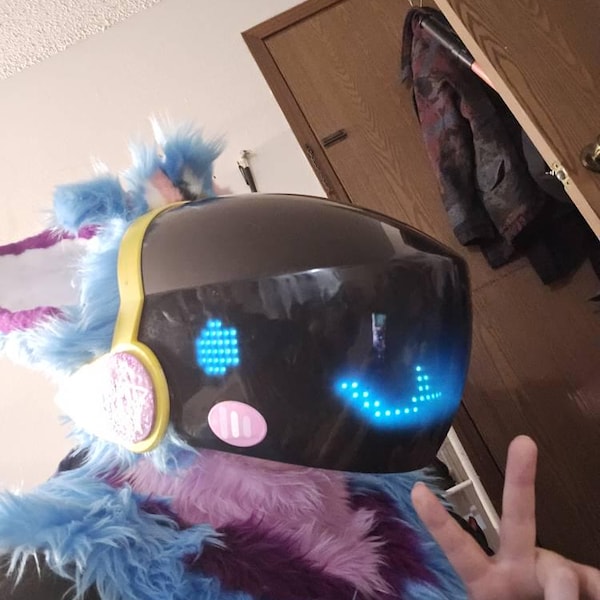 Fursuit Protogen Head Mask Kit: 3D Print Furry Skull Base With Lights ...